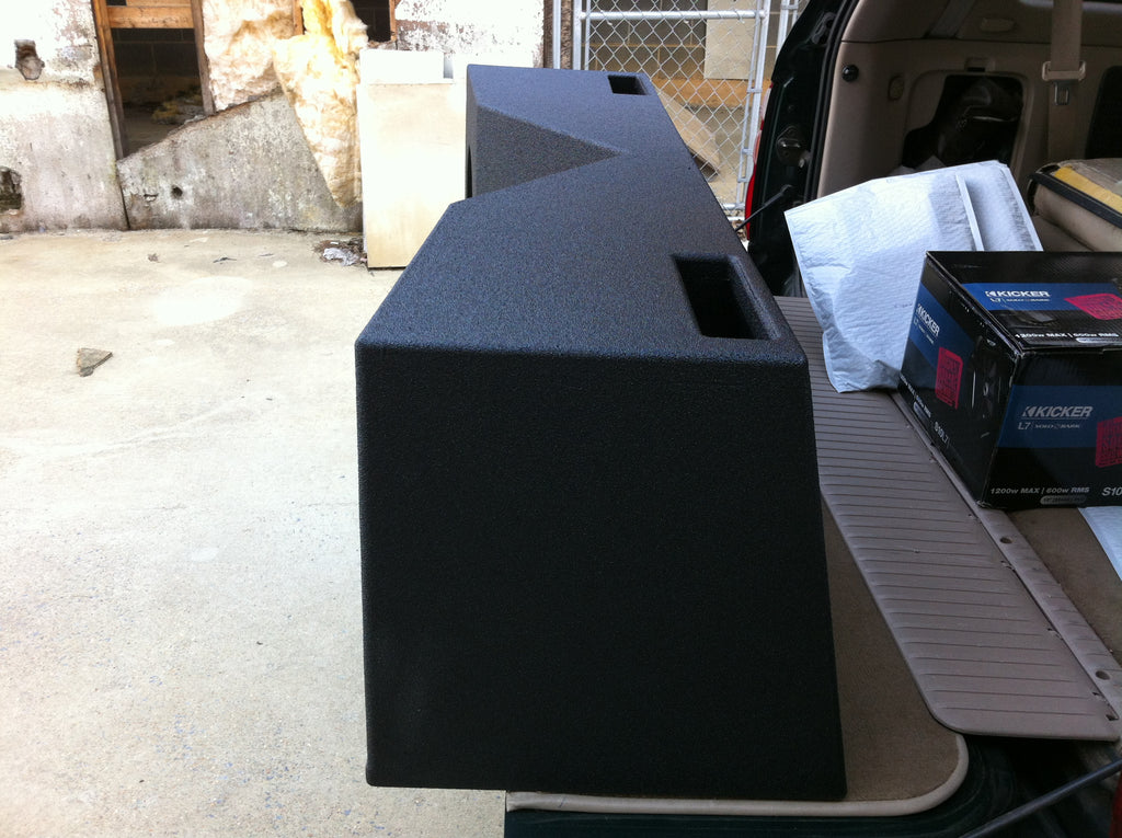 GMC Yukon XL Behind 3rd Row Speaker Box 4 12" Skar Audio Subwoofer Enc ...